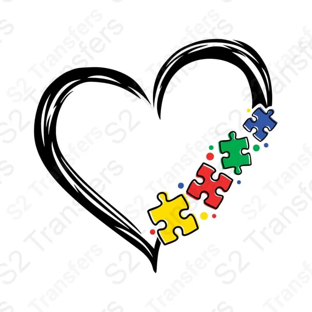 Autism Heart - DTF Transfer – S2 Transfers