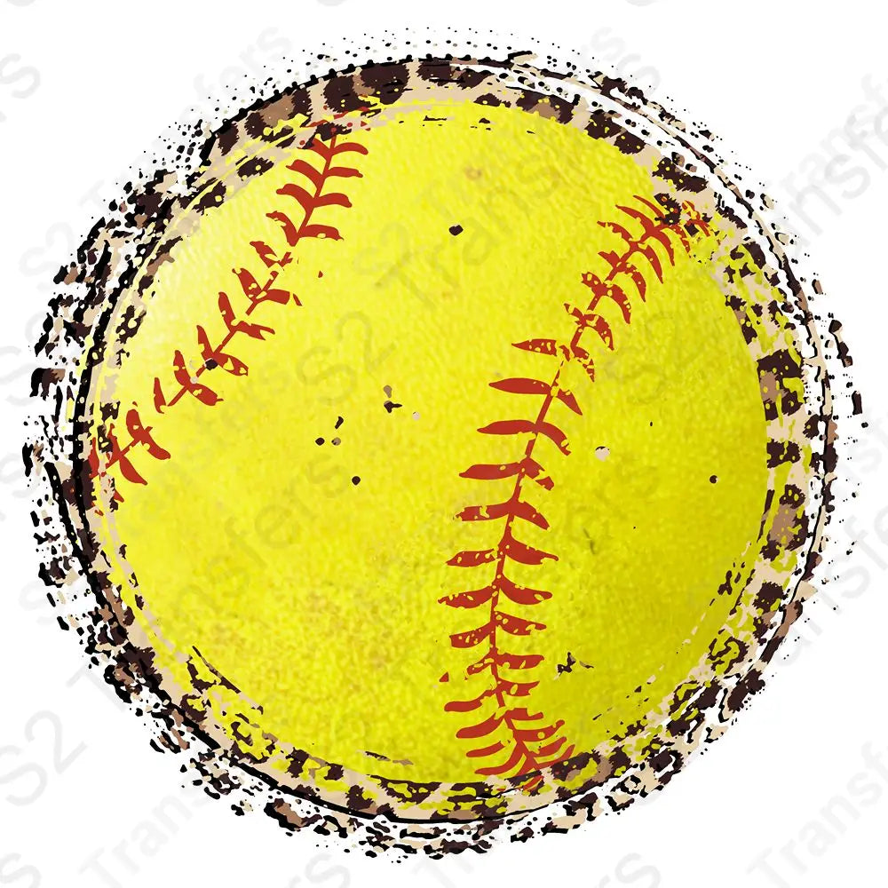 Circle Softball Leopard - DTF Transfer – S2 Transfers
