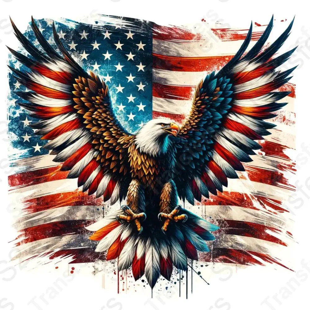 Eagle And American Flag - DTF Transfer – S2 Transfers