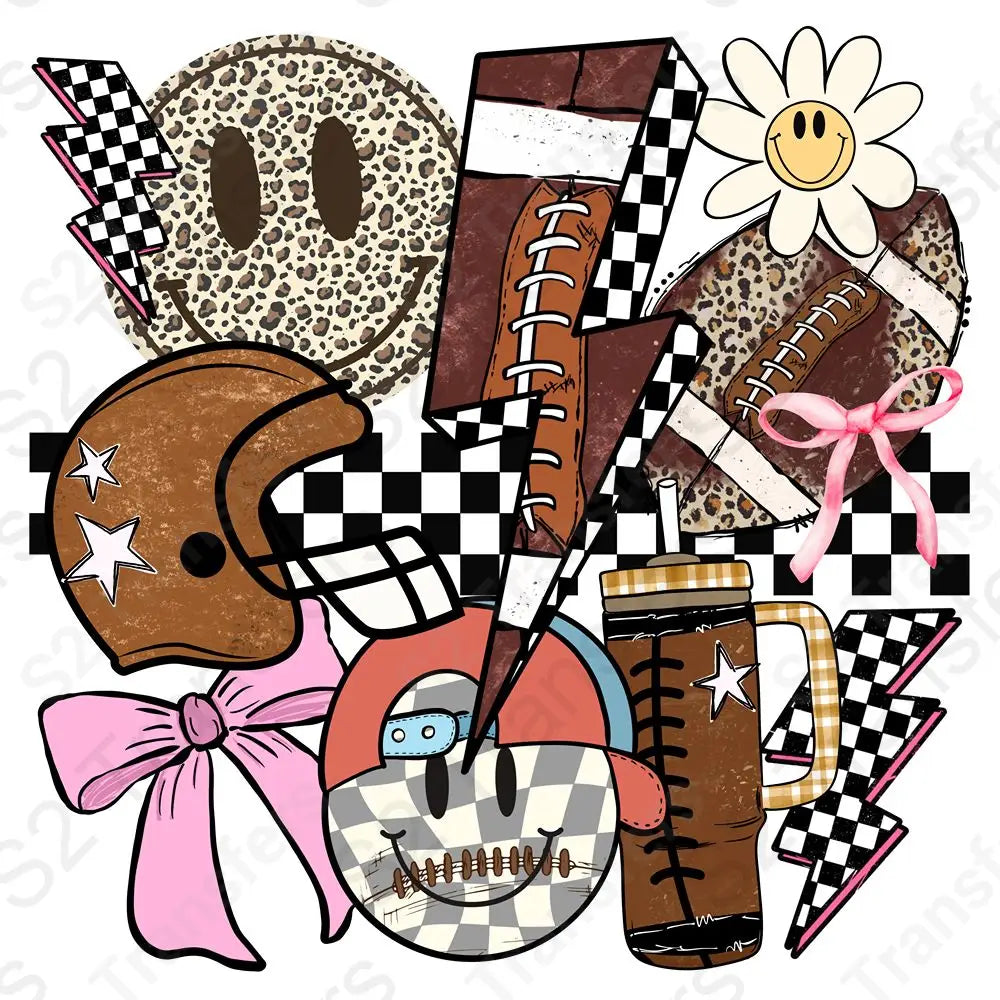 Football Retro Groovy - DTF Transfer – S2 Transfers