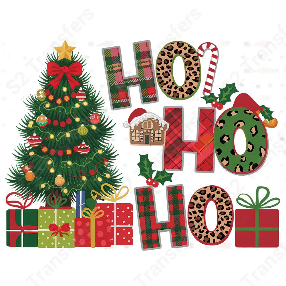 Ho Ho Ho Christmas Tree - DTF Transfer – S2 Transfers