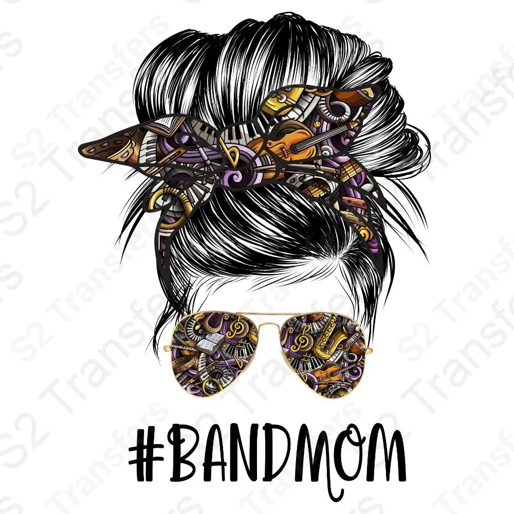 Messy Bun Band Mom - DTF Transfer – S2 Transfers