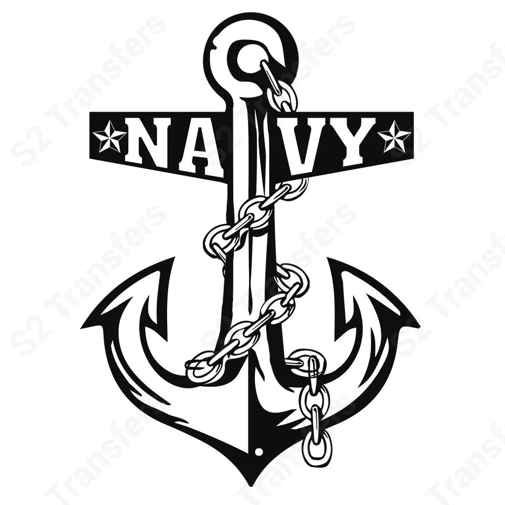 Navy Anchor - DTF Transfer – S2 Transfers
