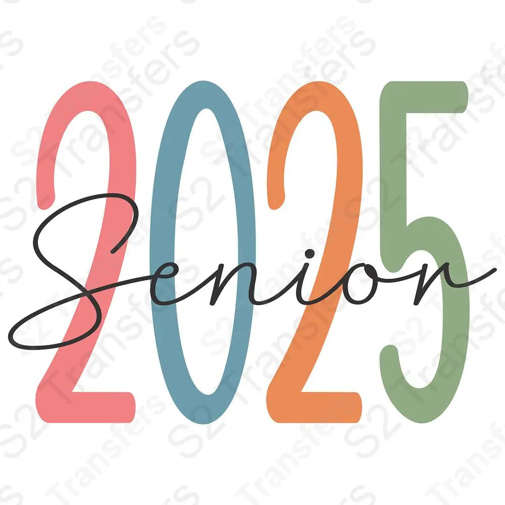 Senior Script 2025 Pastel - DTF Transfer – S2 Transfers