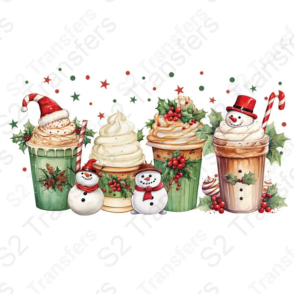 Snowman Coffee Cups - DTF Transfer – S2 Transfers