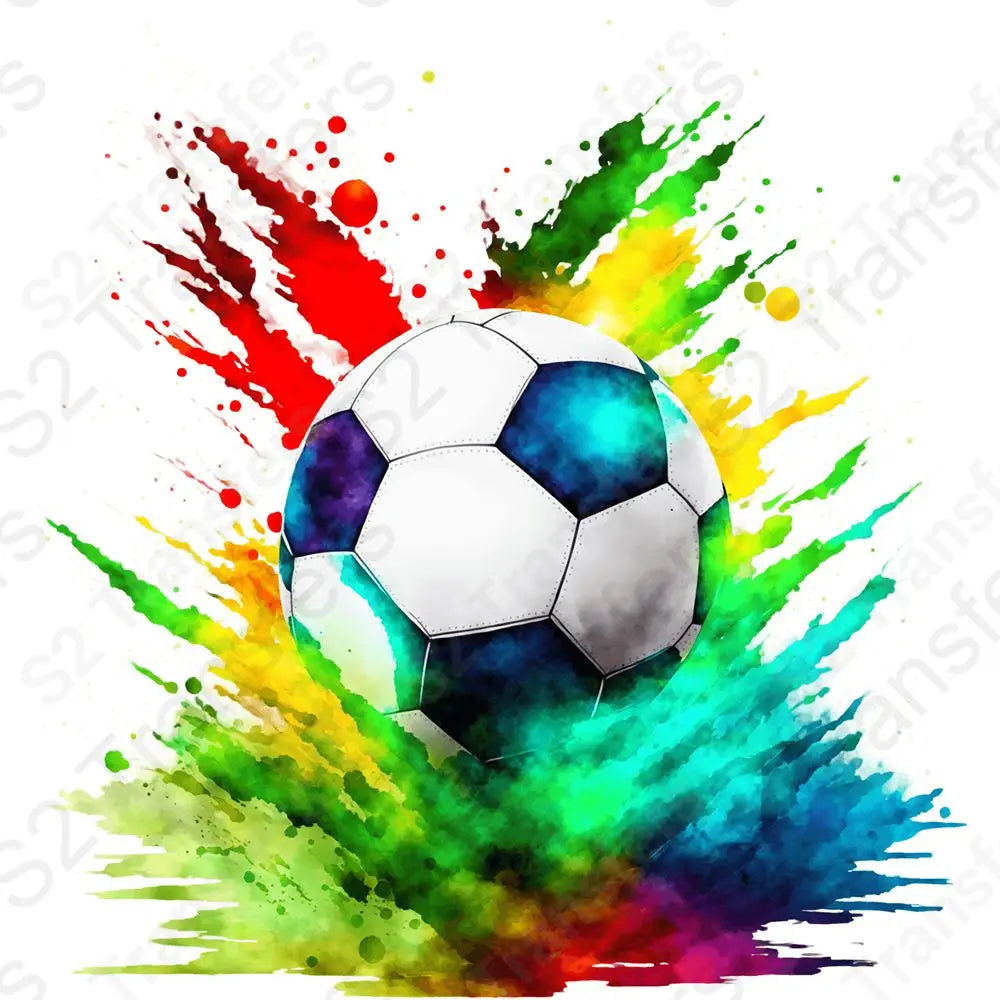 Soccer Ball Splatter Colors - DTF Transfer – S2 Transfers