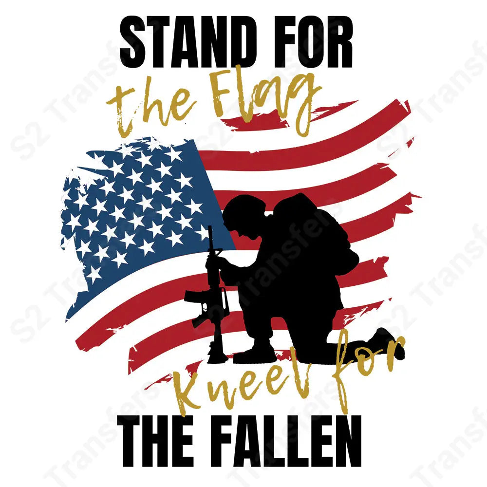 Stand For The Flag Black - DTF Transfer – S2 Transfers