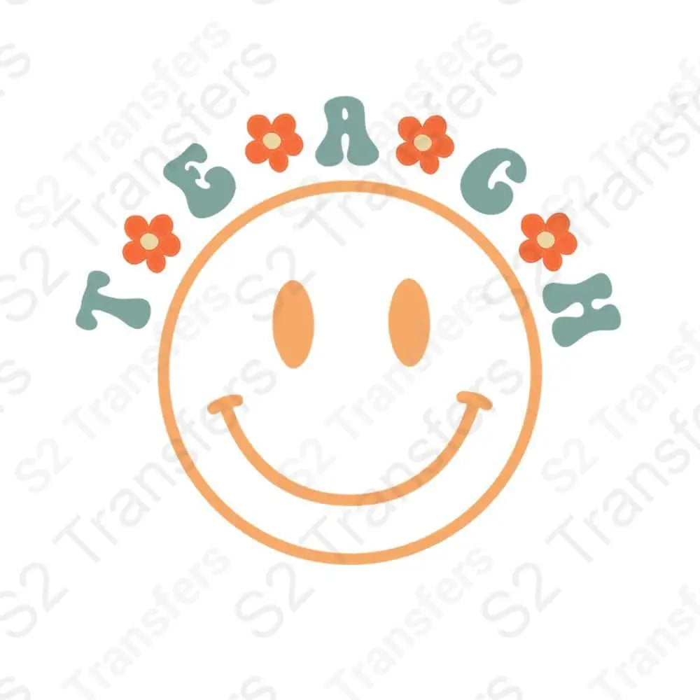 Teach Smile Orange - DTF Transfer – S2 Transfers