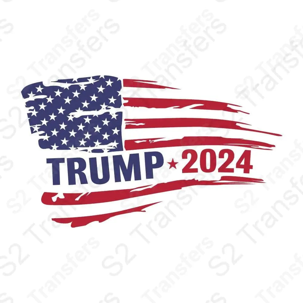 Trump 2024 Distressed Flag - DTF Transfer – S2 Transfers