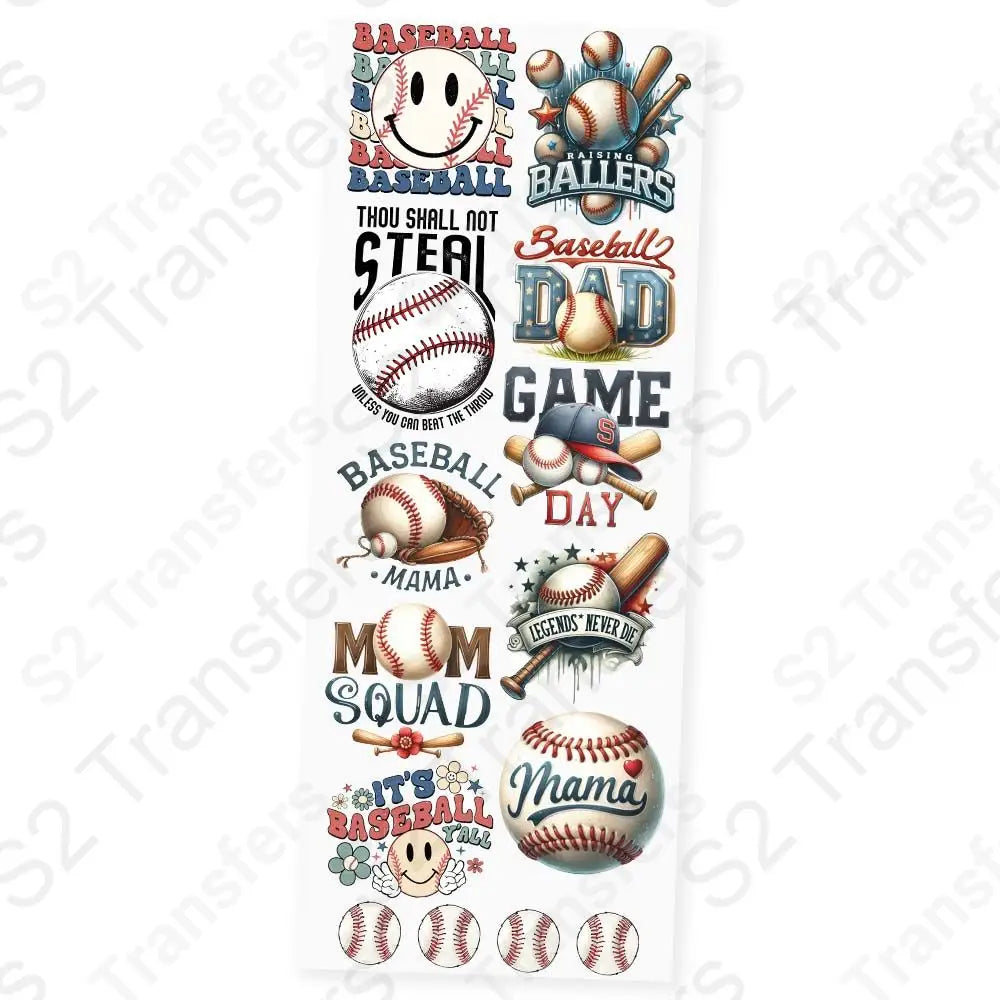 Vintage Baseball Vibes Premade DTF Transfer Gangsheet - 22" x 60" – S2 ...